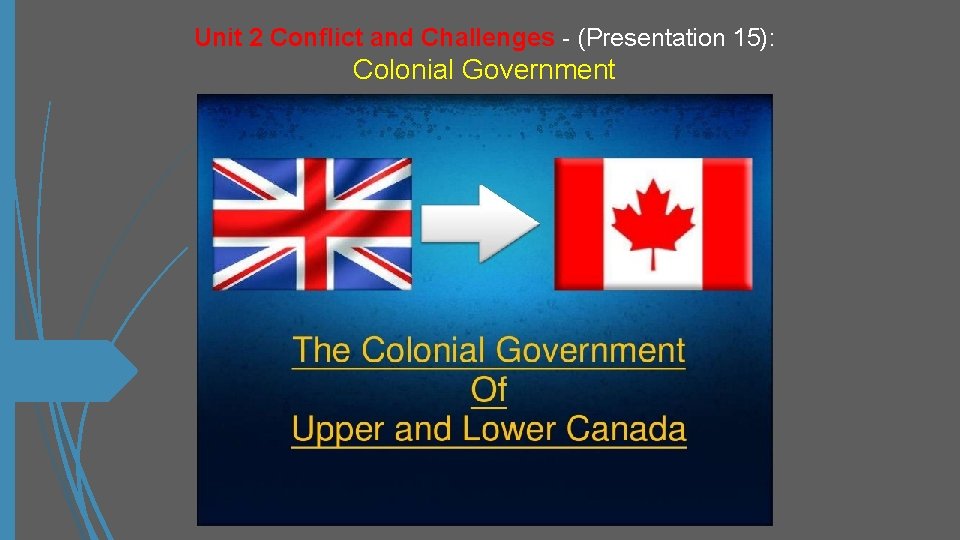 Unit 2 Conflict and Challenges Presentation 15 Colonial