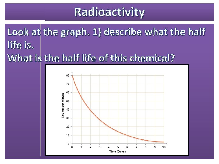 Half life What is the half life of