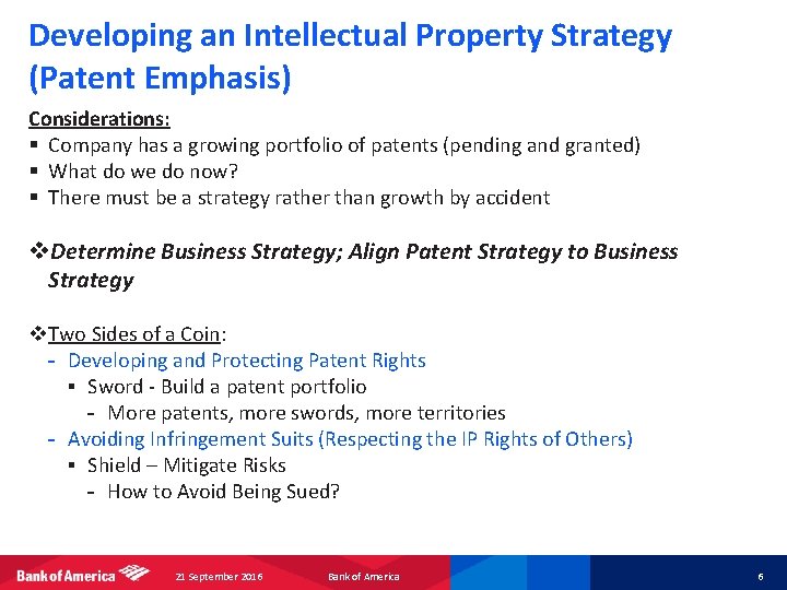 Developing an Intellectual Property Strategy Marie Jones Bank