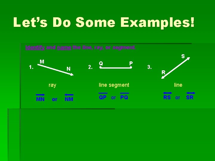 9 1 Introduction to Geometry Identifying lines rays