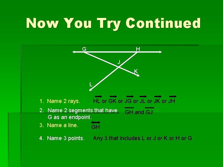 9 1 Introduction to Geometry Identifying lines rays