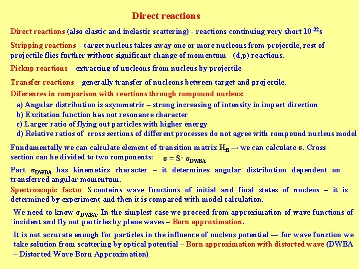Nuclear reactions 1 Introduction 2 Nuclear reaction yield