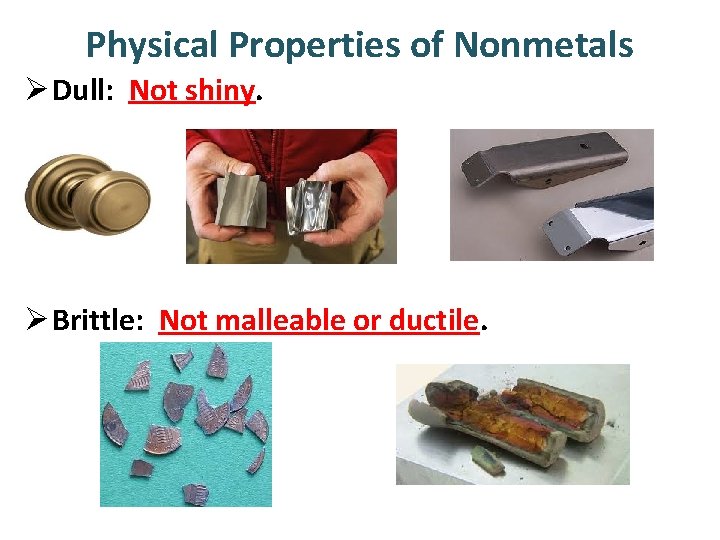 The Periodic Table of Elements Metals Nonmetals Metalloids