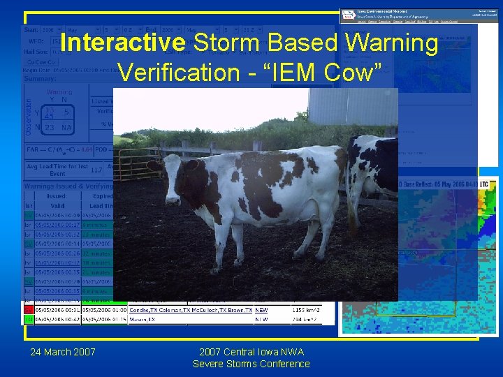 Iowa Environmental Mesonet Supporting the realtime and research
