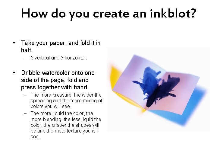Rorschach the Ink Blot Principles of Design Focal