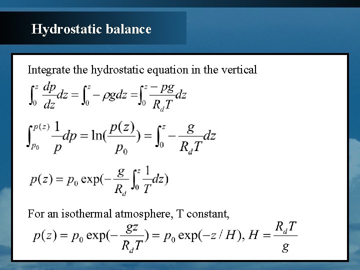 METR 2413 18 February 2002 Thermodynamics II Review