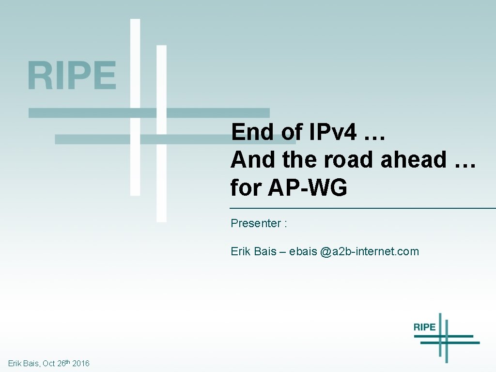 End of IPv 4 And the road ahead