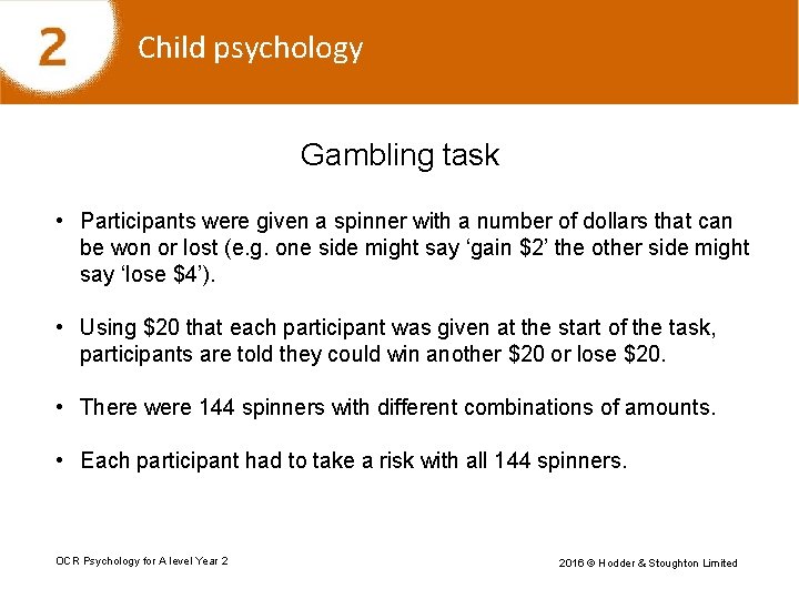 Child psychology Key research BarkleyLevenson and Galvan 2014