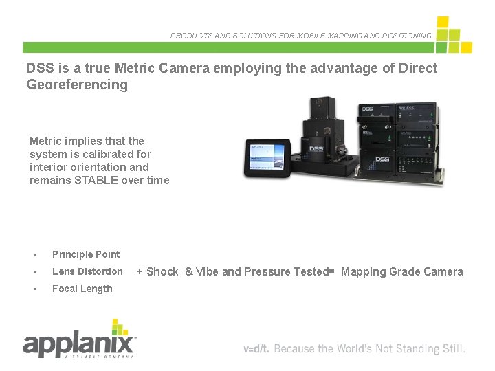 PRODUCTS AND SOLUTIONS FOR MOBILE MAPPING AND POSITIONING