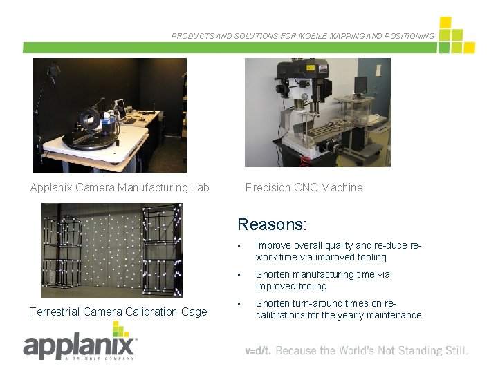 PRODUCTS AND SOLUTIONS FOR MOBILE MAPPING AND POSITIONING