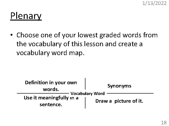1132022 Review of Previous Lesson State as many