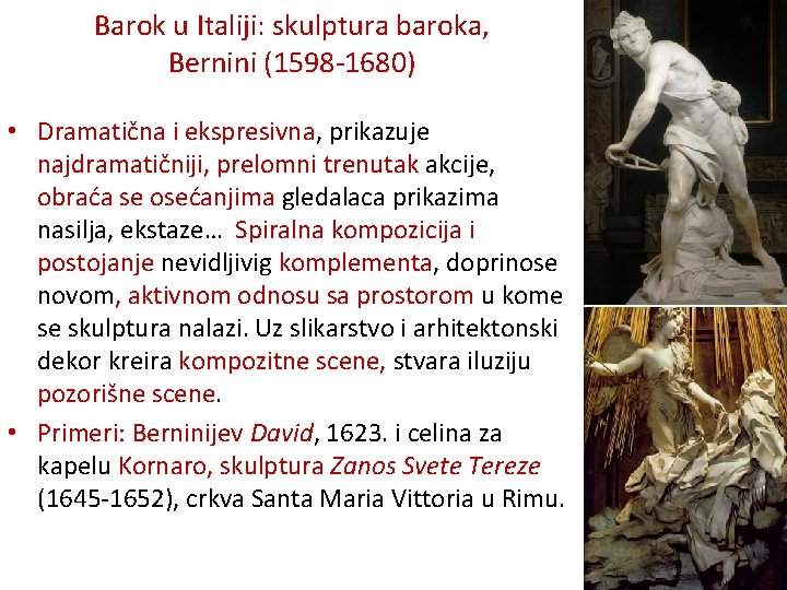 Barok u Italiji skulptura baroka Bernini 1598 1680