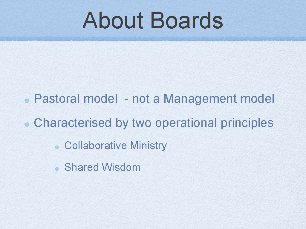 School Board Development Discernment of new members Content