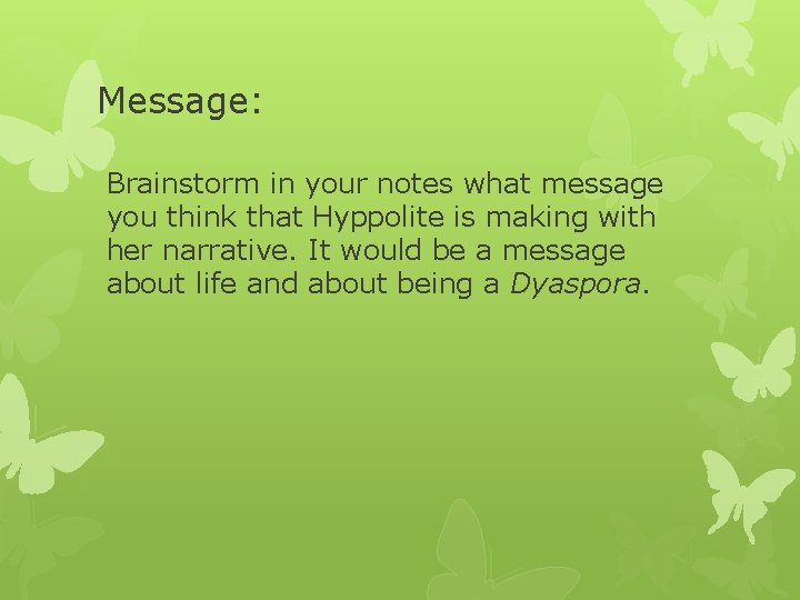 Bellringer Period 3 Please read and then write