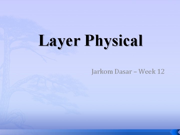 Layer Physical Jarkom Dasar Week 12 Apa itu