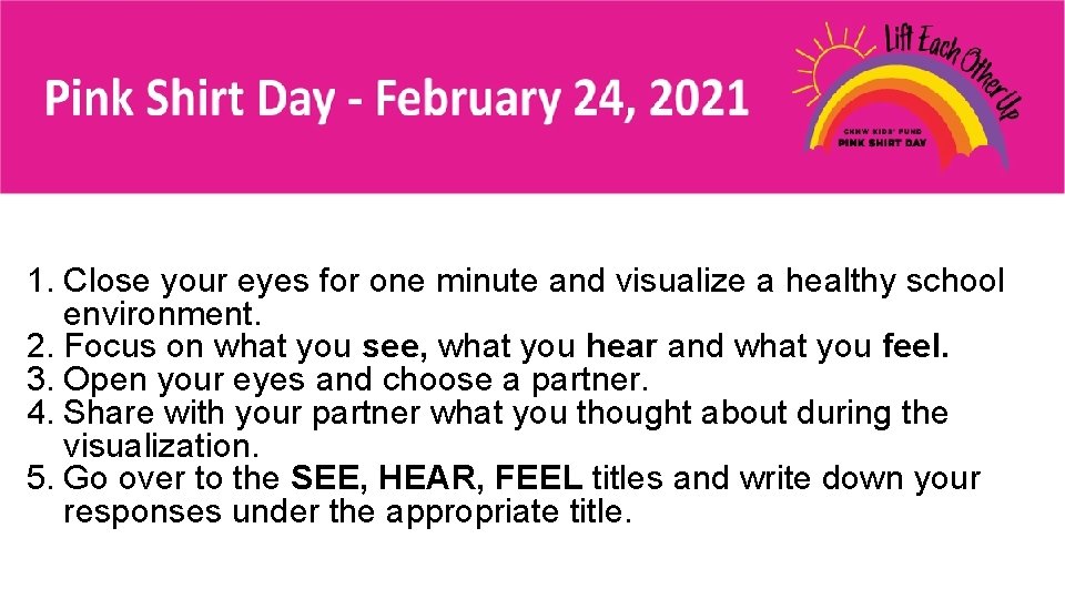 Learning Objectives What is Pink Shirt Day Learning