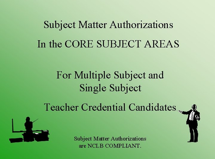 Supplementary Authorizations and Subject Matter Authorizations For Multiple