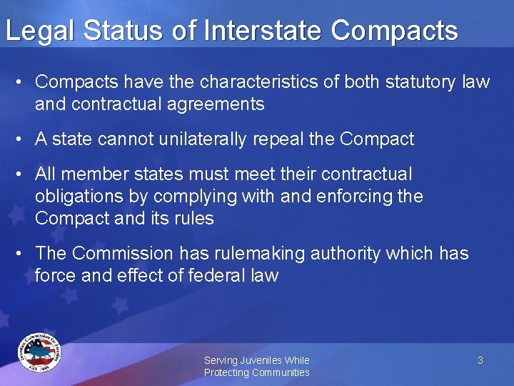 Interstate Compact for Juveniles Judicial Training Revised December