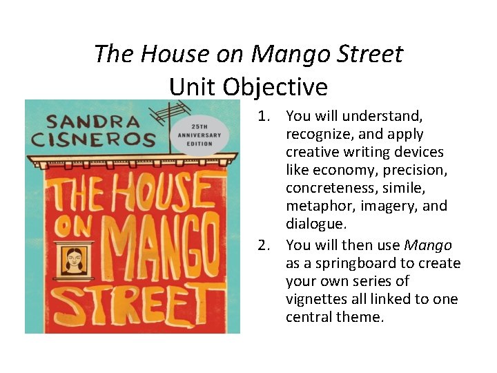 IDENTITY The House on Mango Street Unit Objective