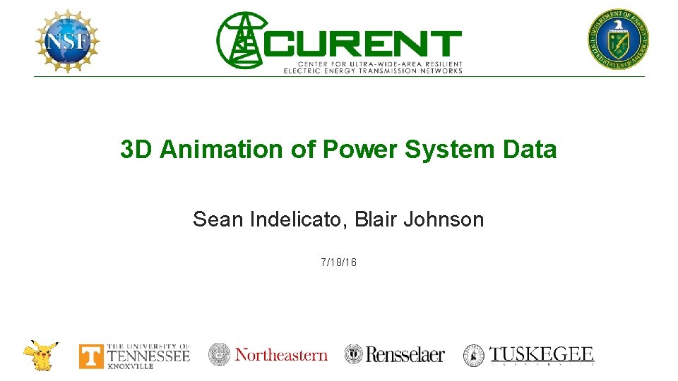 3 D Animation of Power System Data Sean