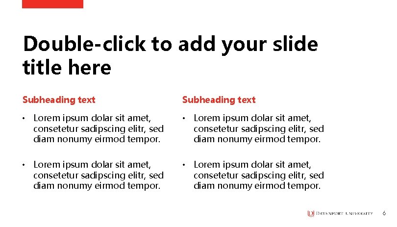 Doubleclick to add your title here Subheading text
