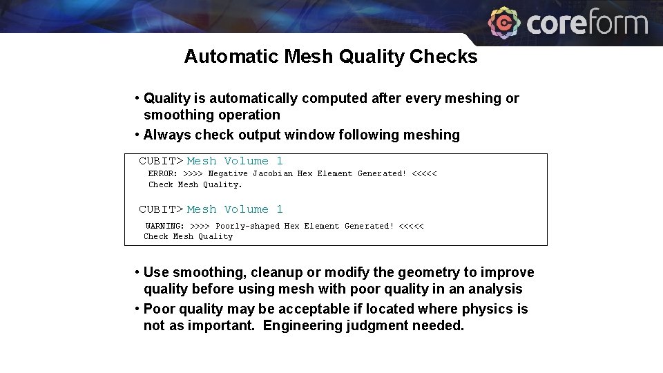 CUBIT FastStart Tutorial 11 Mesh Control Mesh Sizing