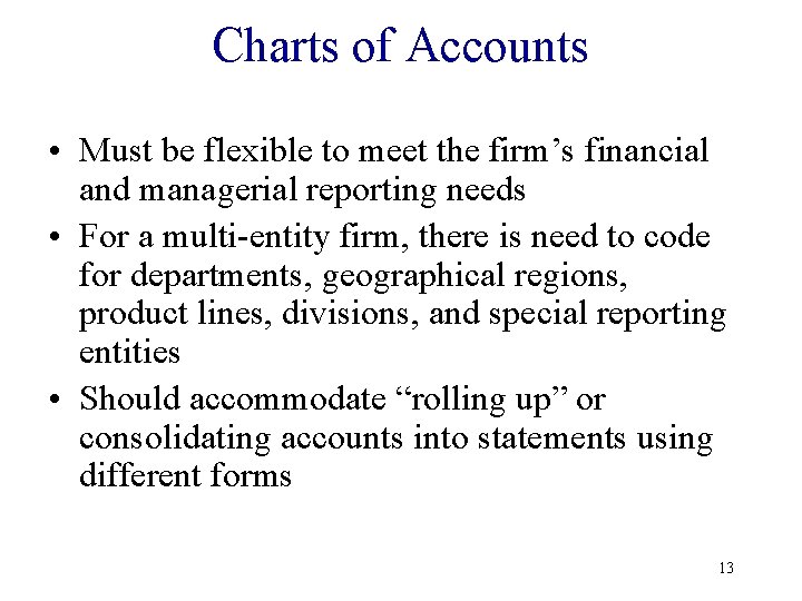 Chapter 14 General Introduction to Ledger Accounting Information