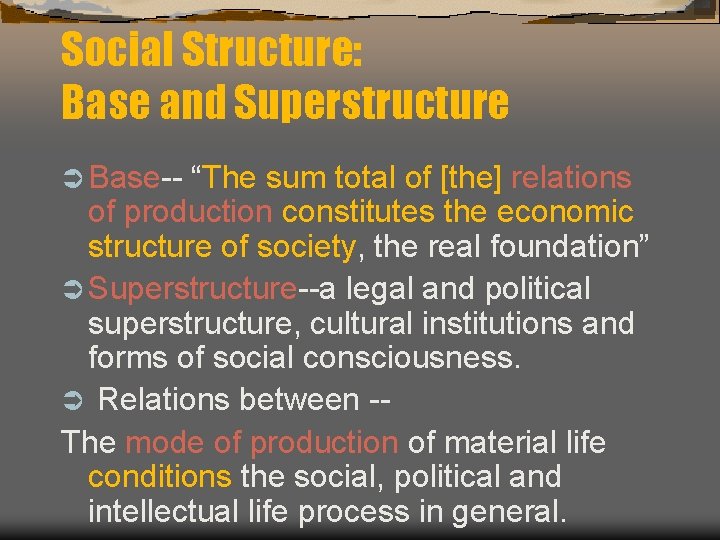 Marxism Introduction Basic Questions Is money or the