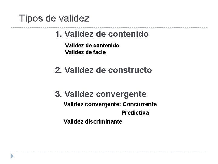 ndices de validez Nazira Calleja Tipos de validez