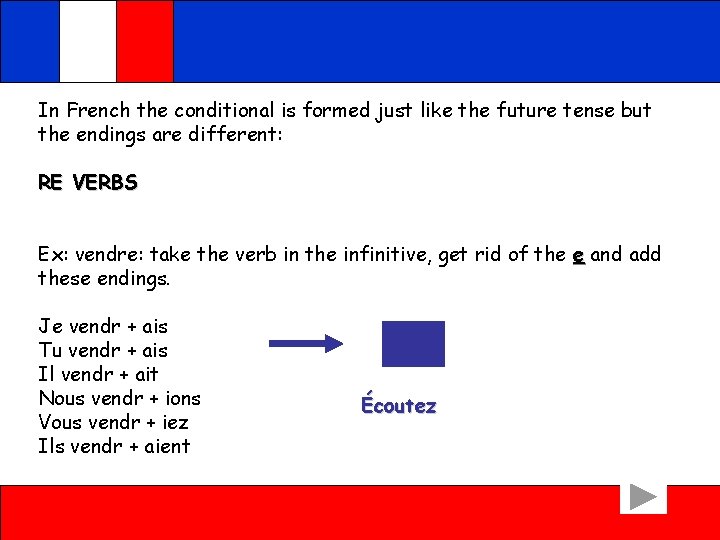 Le conditionnel OBJECTIVES Explaining the conditional and its