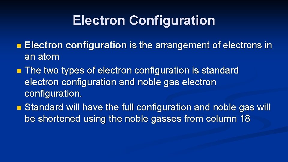 2 4 Electron Configuration Objective 5 bc Chemistry