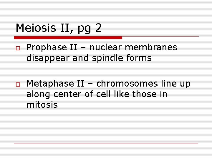 Meiosis Notes CP Biology Ms Morrison Chromosome Number