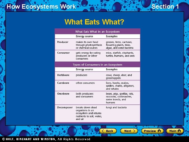 How Ecosystems Work Section 1 Chapter 5 How