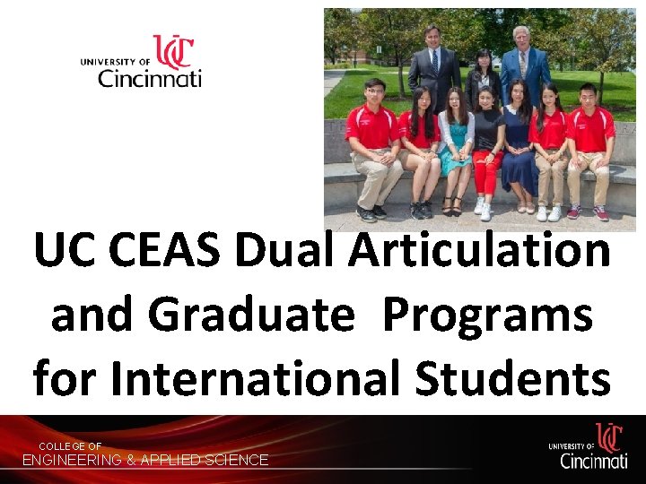 UC CEAS Dual Articulation and Graduate Programs for