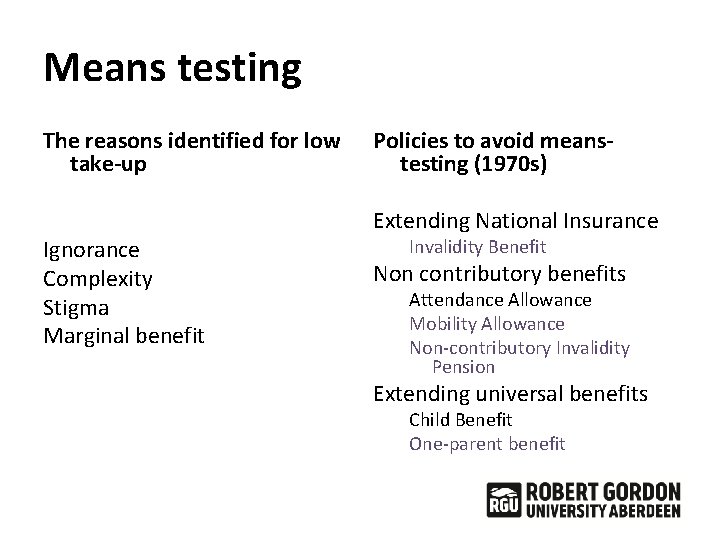 The takeup of benefits lessons from the UK