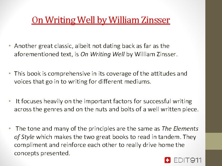 The Best Books About Writing A very interesting