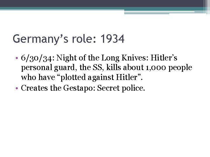 WORLD WAR II Germany must either be a