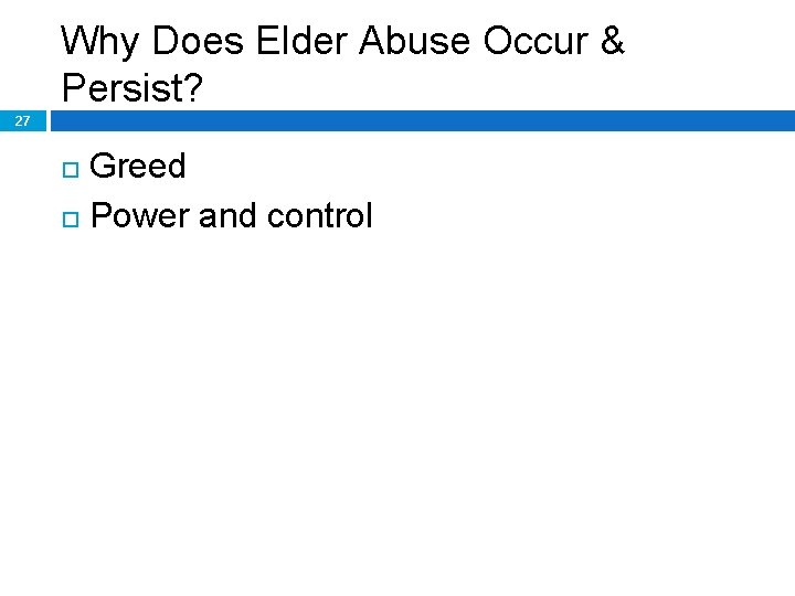 Office on Violence Against Women ELDER ABUSE TRAINING