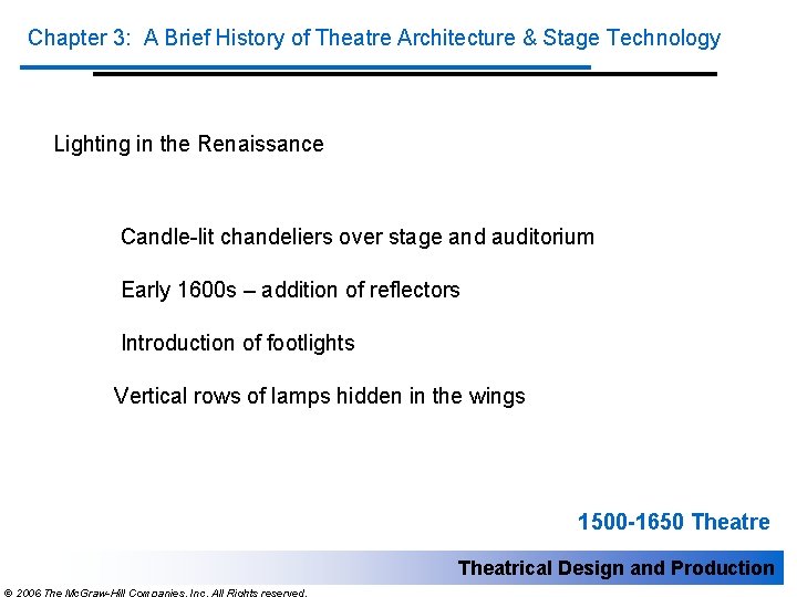 Chapter 3 A Brief History of Theatre Architecture