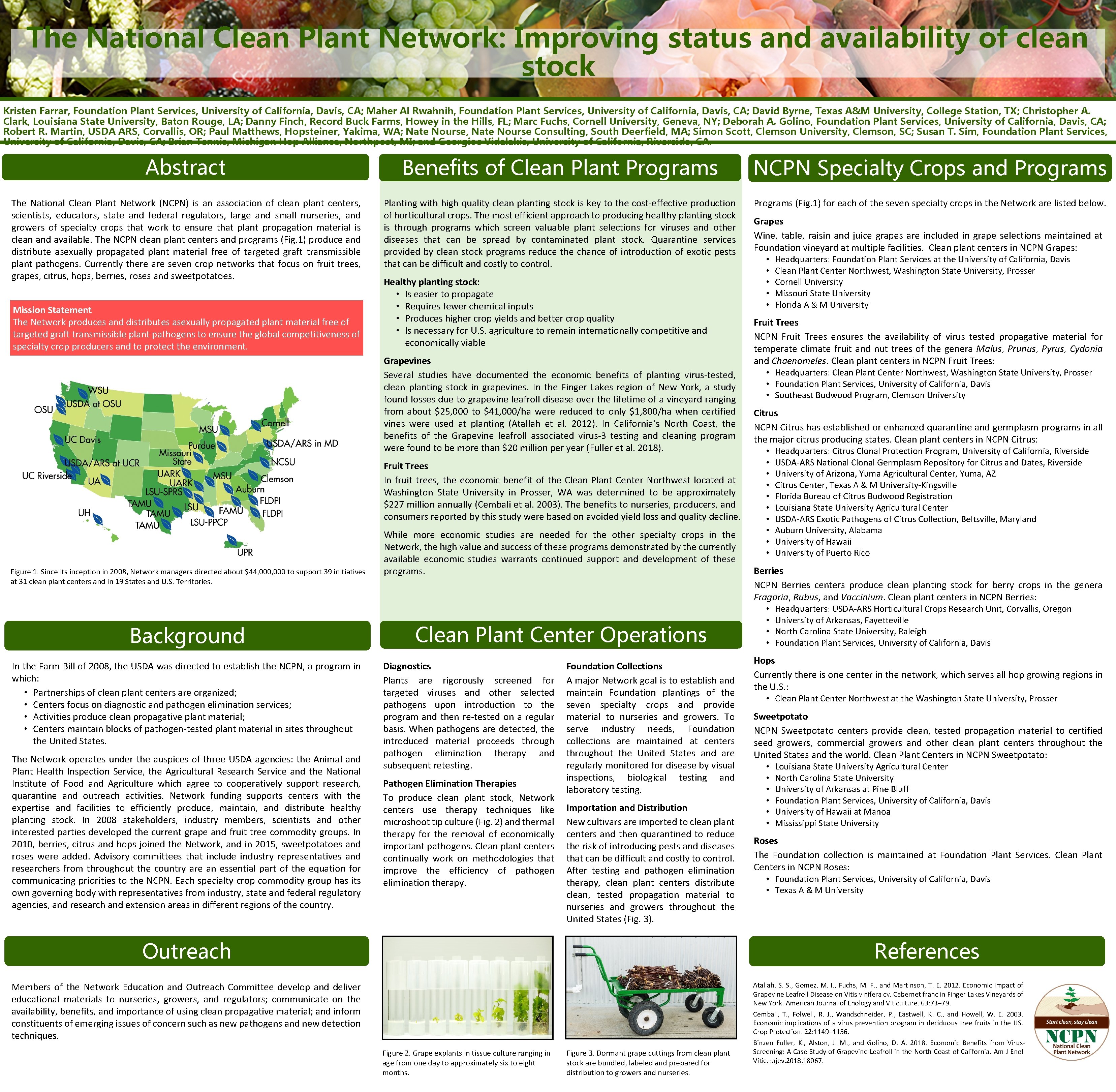 The National Clean Plant Network Improving status and