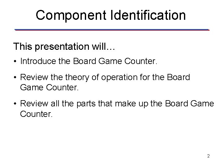 Introduction to the Board Game Counter Digital Electronics