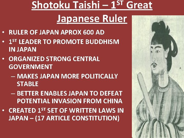 JAPAN EARLY HISTORY 300 BC1200 AD Early Civilization