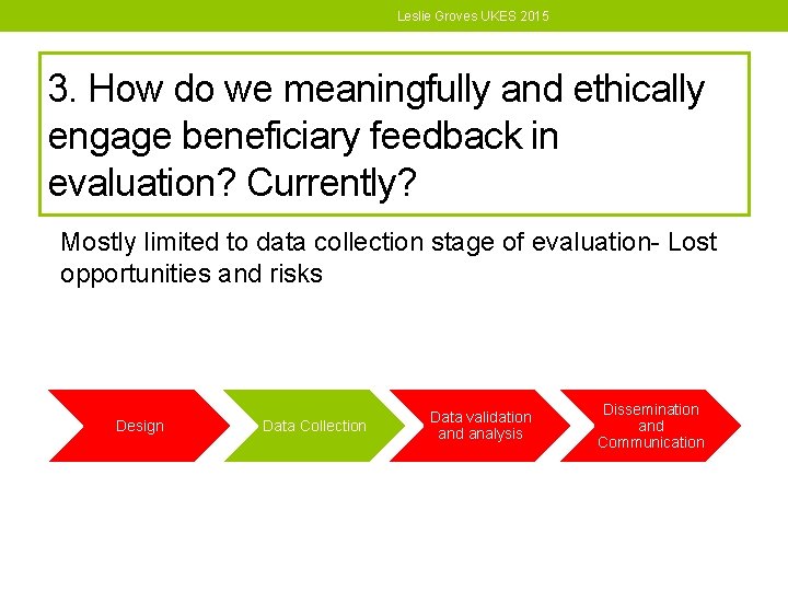 INTEGRATING BENEFICIARY FEEDBACK INTO EVALUATION A STRUCTURED APPROACH