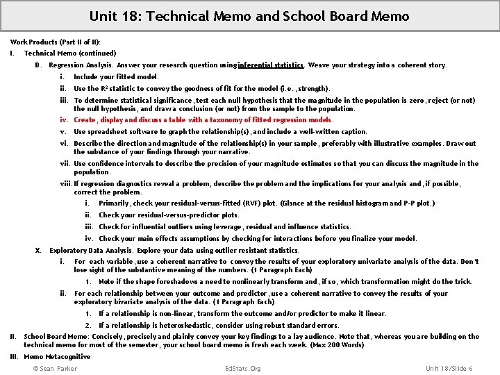 Unit 18 Road Map VERBAL Nationally Representative Sample