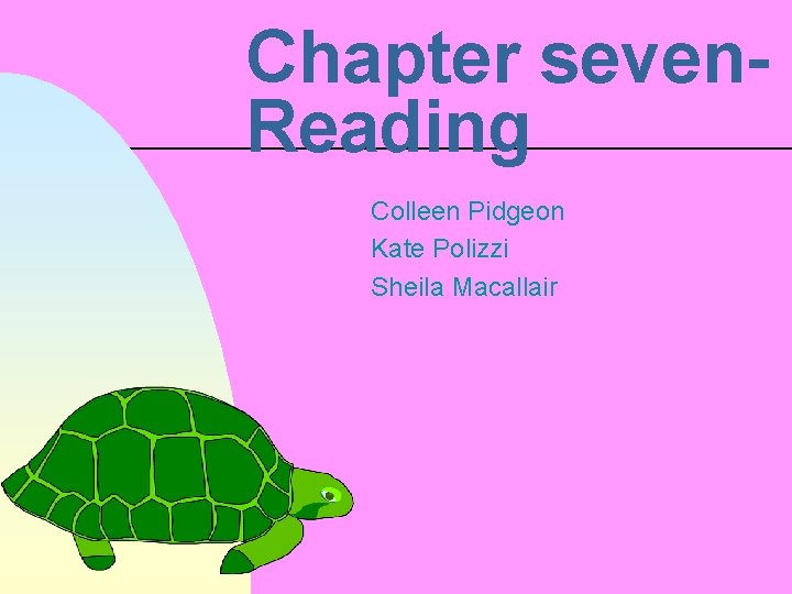 Chapter seven Reading Colleen Pidgeon Kate Polizzi Sheila