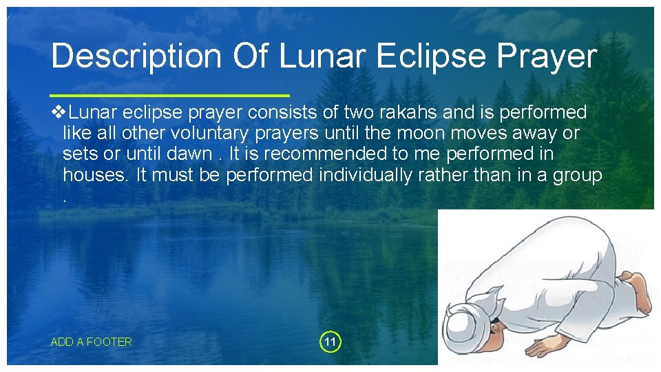 Prayers for certain purposes Eclipse Rain and Istikhara