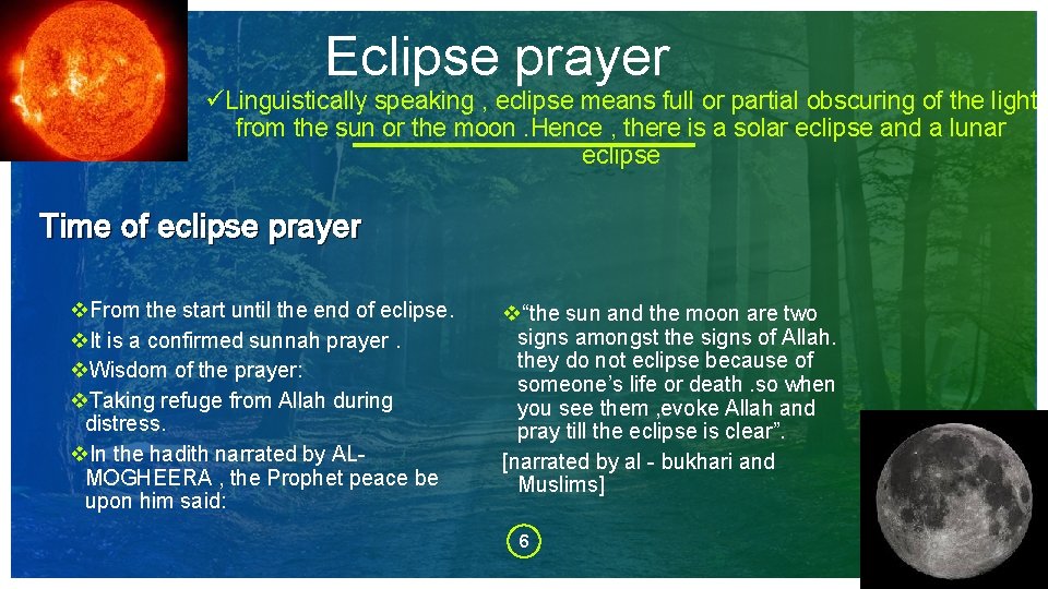Prayers for certain purposes Eclipse Rain and Istikhara