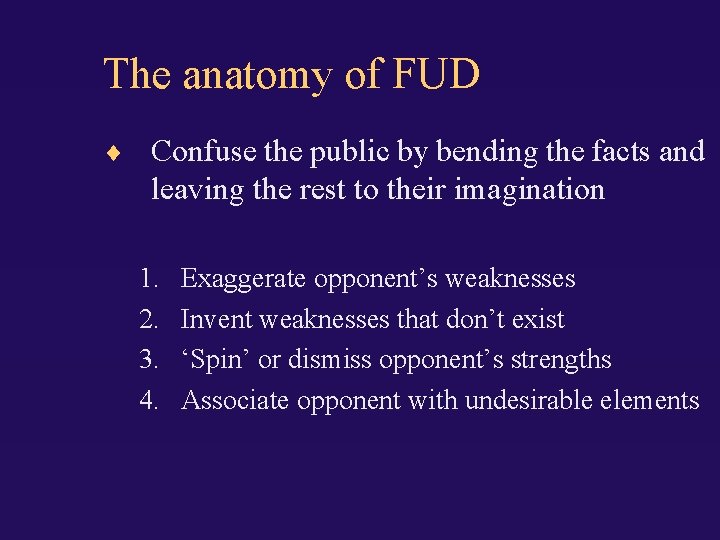 DONT PANIC Its only FUD FUD Contents Definition