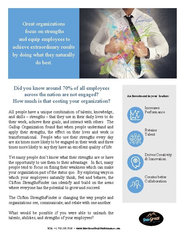 Great organizations focus on strengths and equip employees