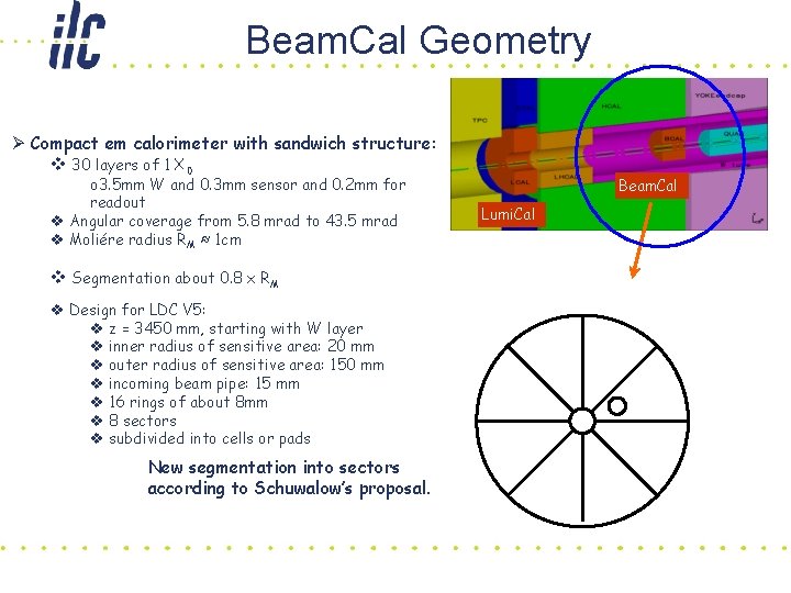 Beam Cal Geometry C Grah Feb 05 2008